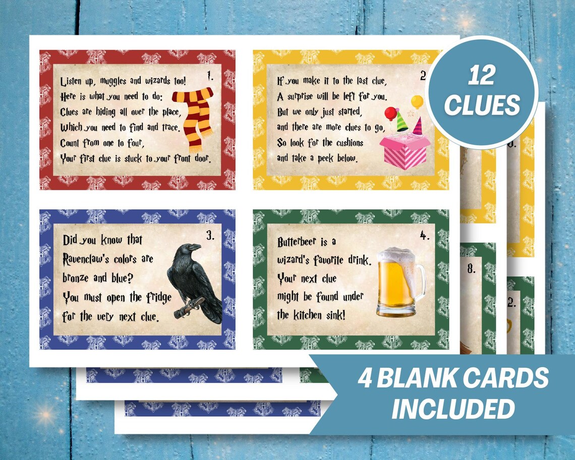 Wizard Scavenger Hunt Puzzle: Printable Outdoor Game (PDF) - Etsy