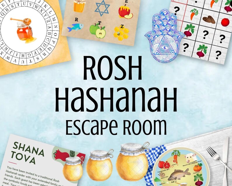 Rosh Hashanah Activity Bundle, Escape Room, Scavenger Hunt (printable ...