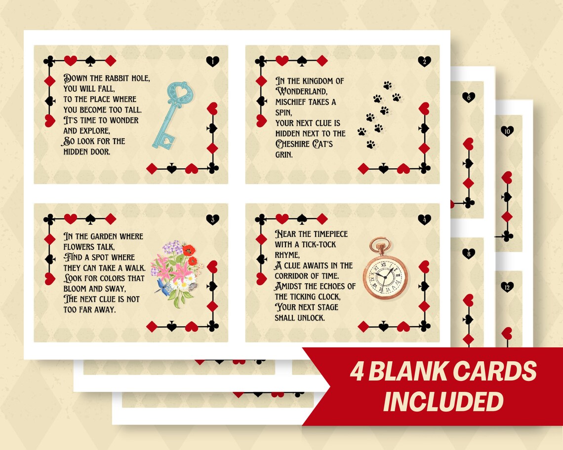 Alice in Wonderland Scavenger Hunt: Birthday Party Game (digital ...