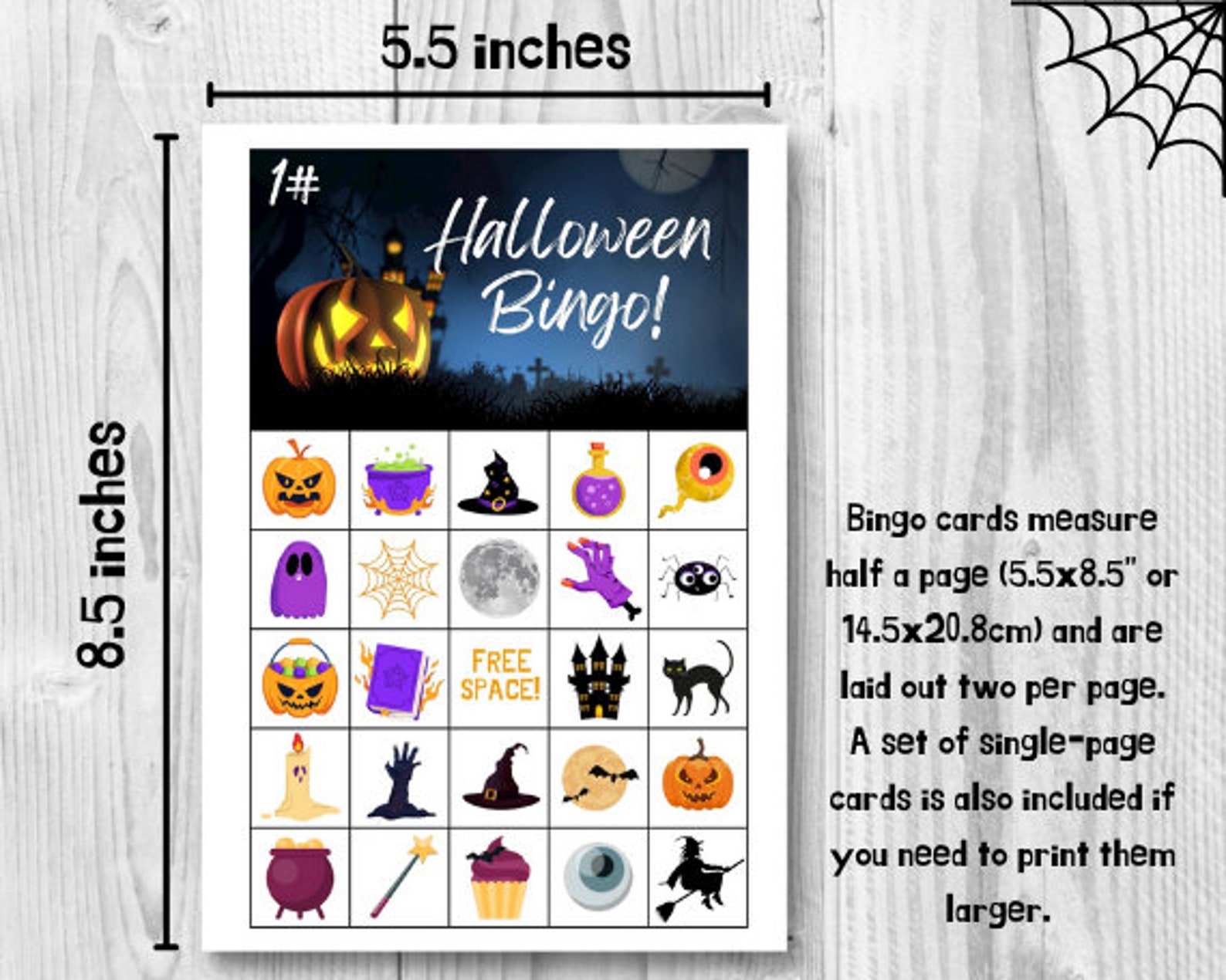 Halloween Bingo 25 Bingo Cards Printable Game Halloween | Etsy