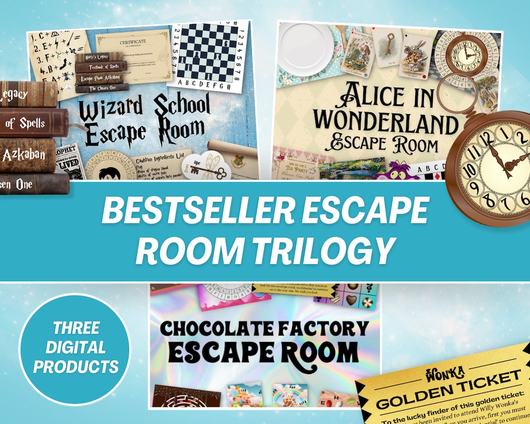 Escape Room Trilogy: Wizard School, Wonderland, Chocolate Factory ...
