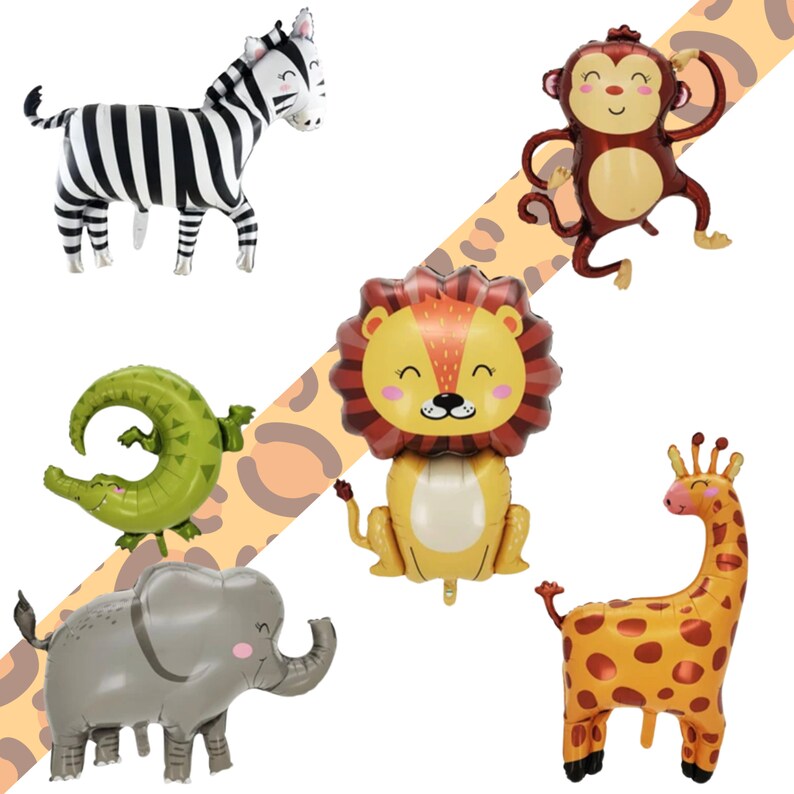 Animal Safari Jungle Theme Balloons Kids Birthday Party - Etsy