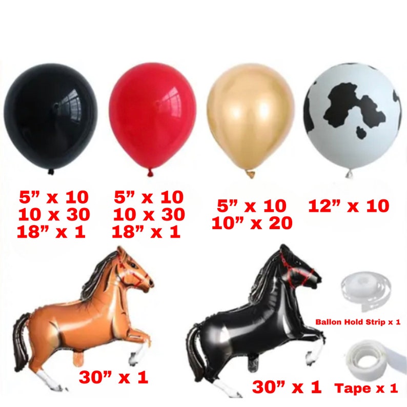 Red Cowboy Western Country DIY Garland Wild West First Rodeo Horse ...