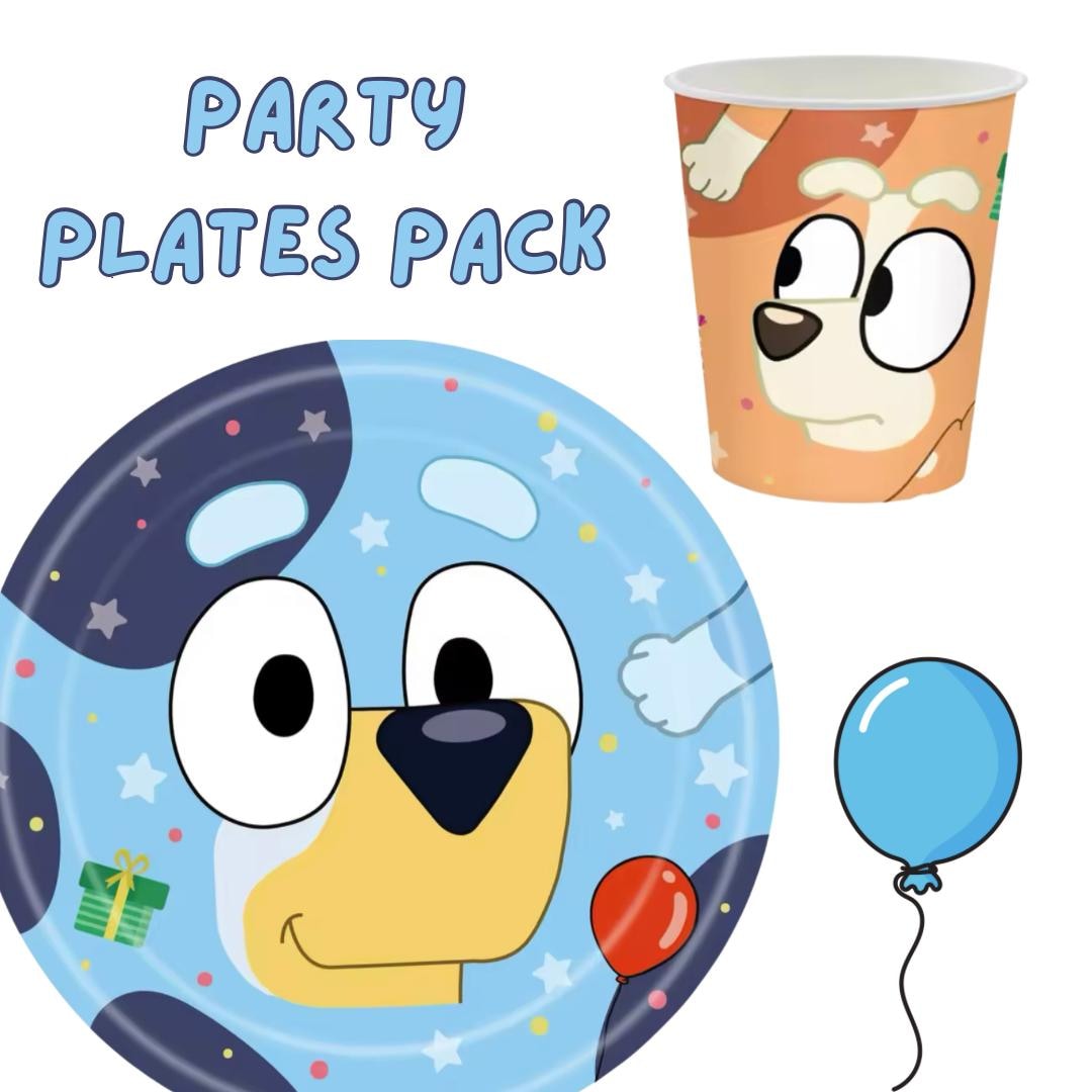 Bluey Plates Cups Party Packs - Etsy Australia