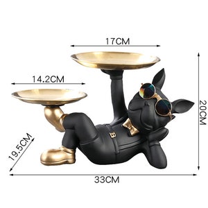 Resin Decor Dog Statue Butler With Tray for Storage Table Live - Etsy