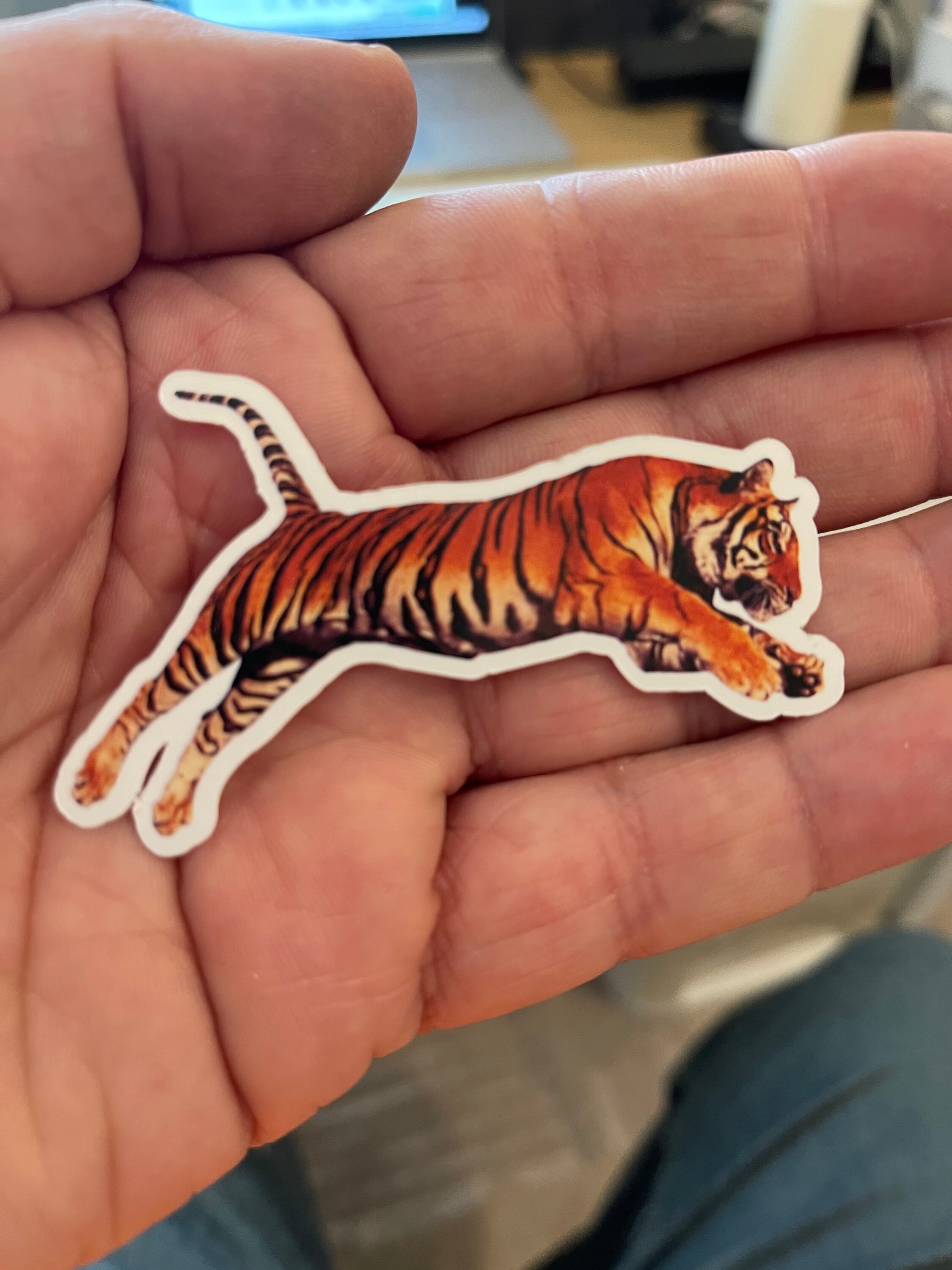 Leaping Tiger Vinyl Sticker Full Color Multiple Sizes - Etsy