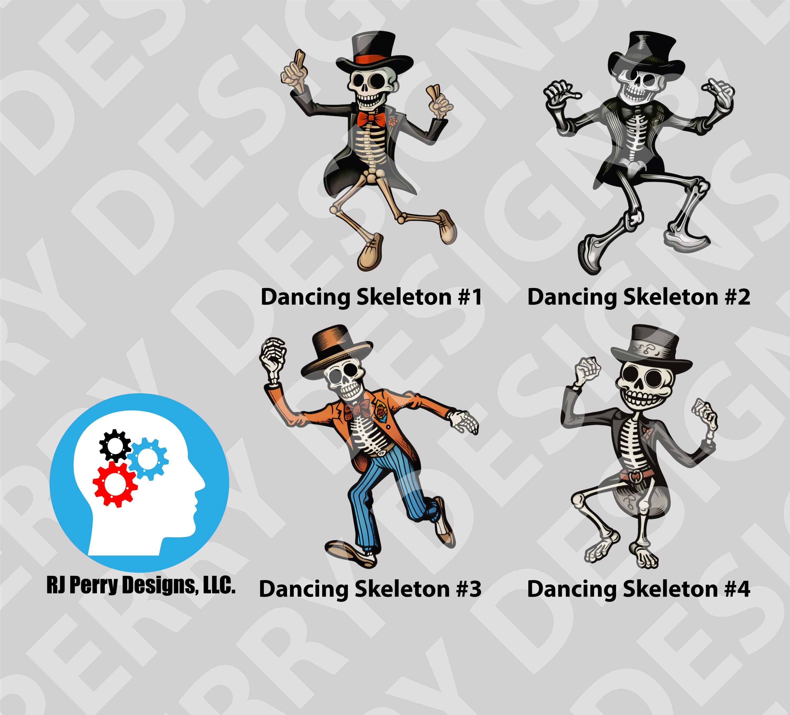 Dancing Skeleton Skeletons Vinyl Sticker Full Color - Etsy