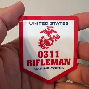 US Marine Corps | 0311 Rifleman Sticker | Vinyl Sticker| 3" High | Full ...
