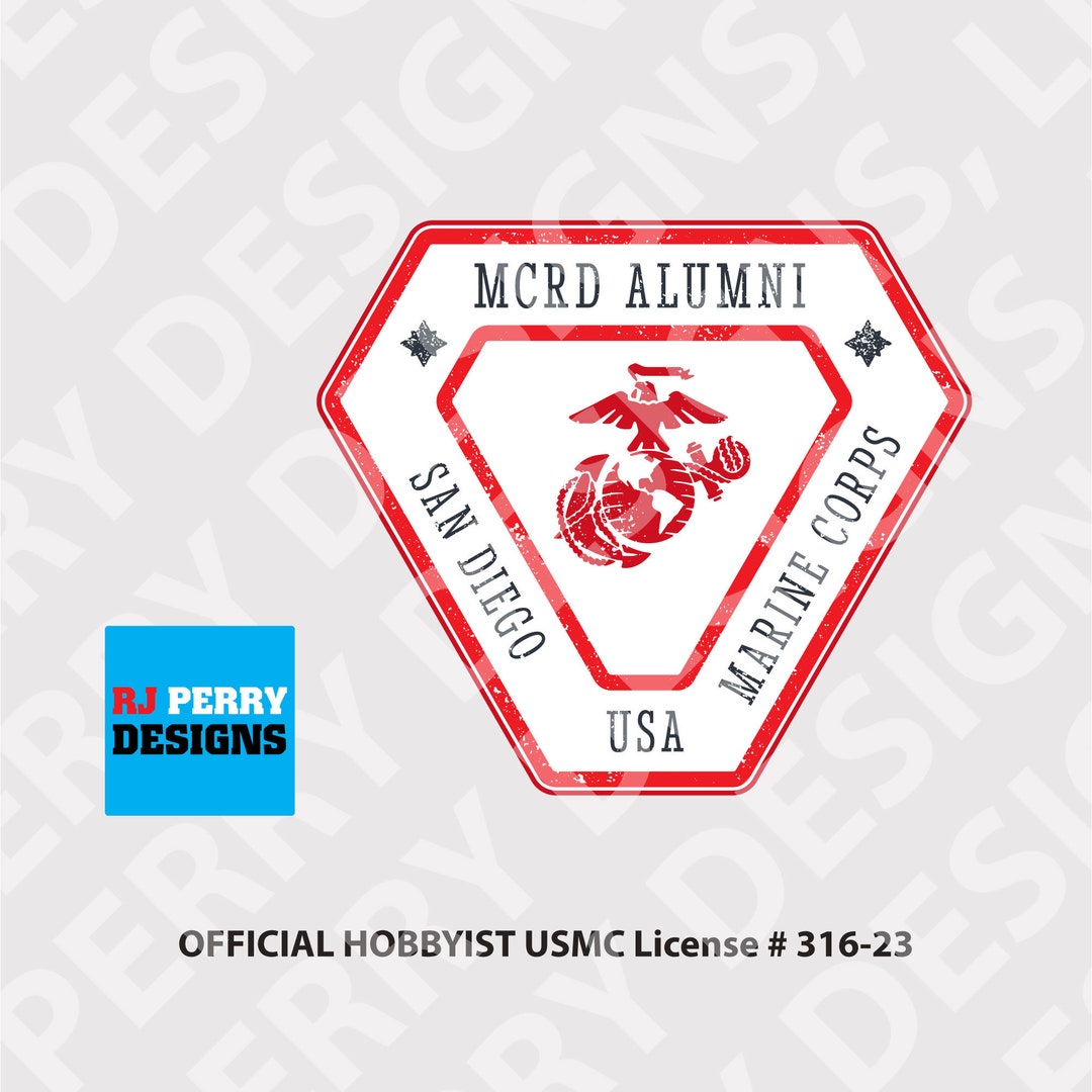 US Marine Corps | MCRD San Diego Alumni Sticker | Vinyl Sticker| 3 ...