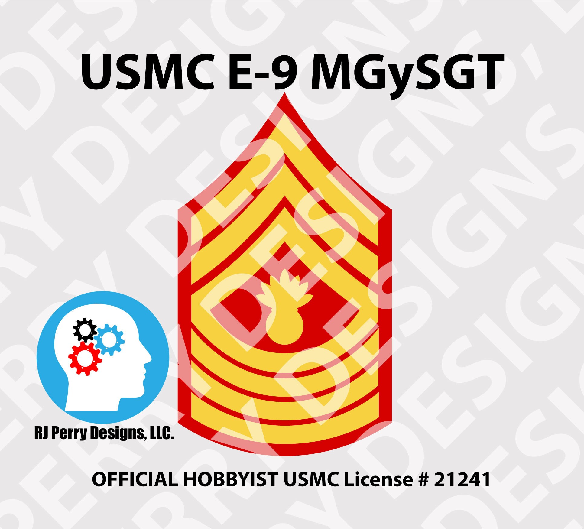 US Marine Corps E-9 Mgysgt Rank Vinyl Sticker Official - Etsy