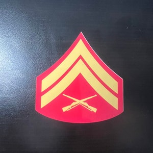USMC E-4 Rank Vinyl Sticker - Official Hobbyist License - Etsy