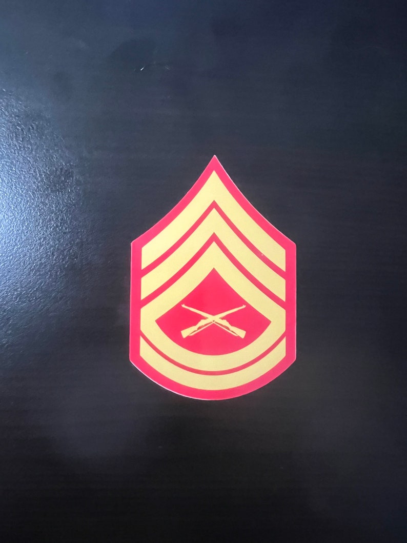 US Marine Corps E-7 Rank Vinyl Sticker Official Hobbyist - Etsy