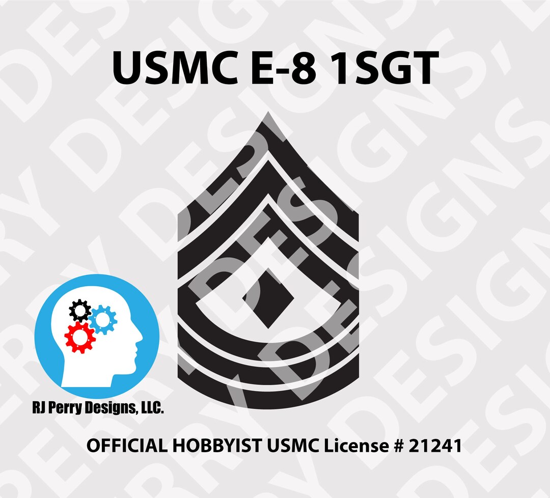 USMC E-8 1st Sergeant Enlisted Marine 1st SGT Rank - Etsy