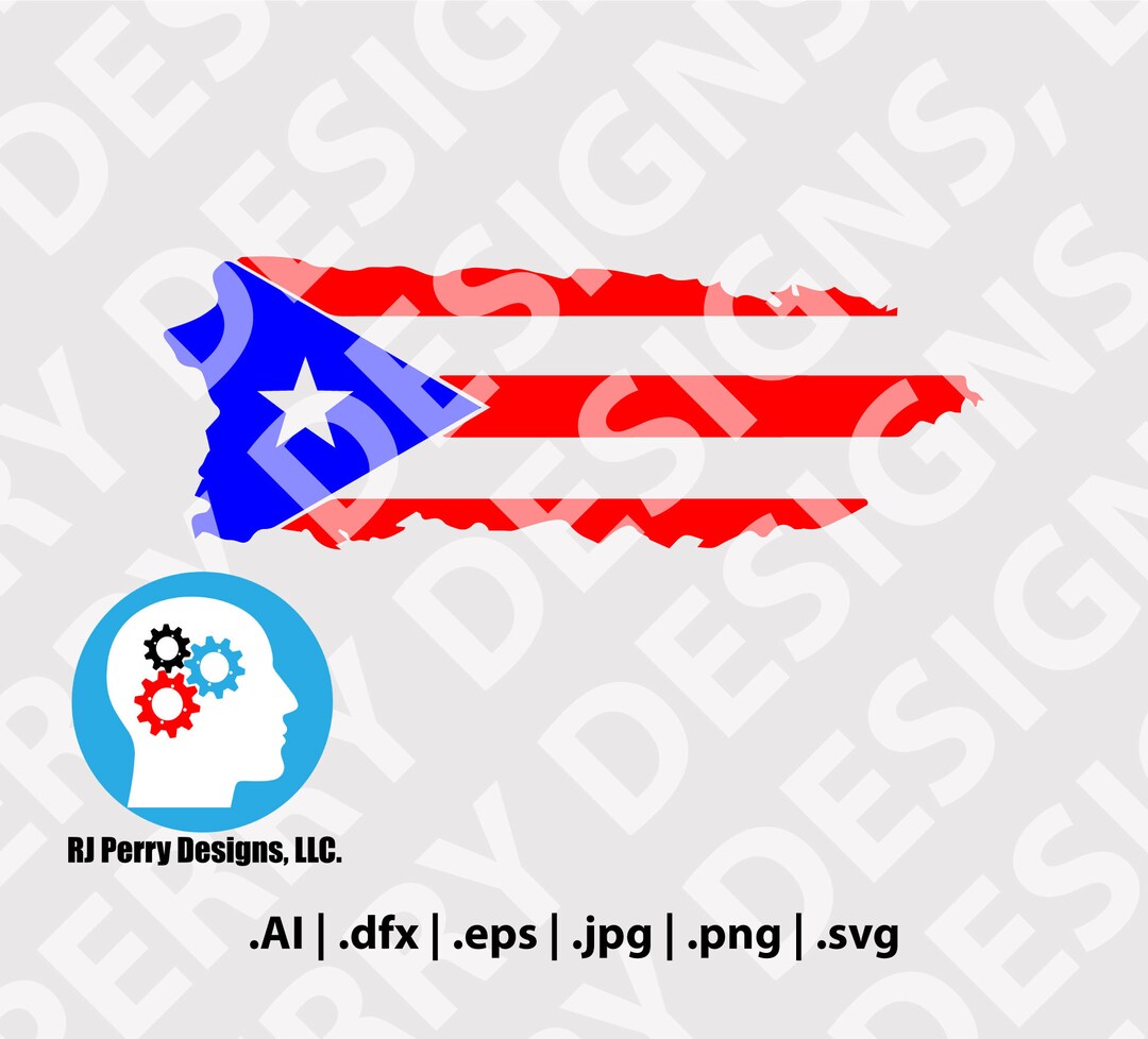 Puerto Rico | Flag Map | Boricua | Svg | Eps | Png | Ai | Digital Cut ...