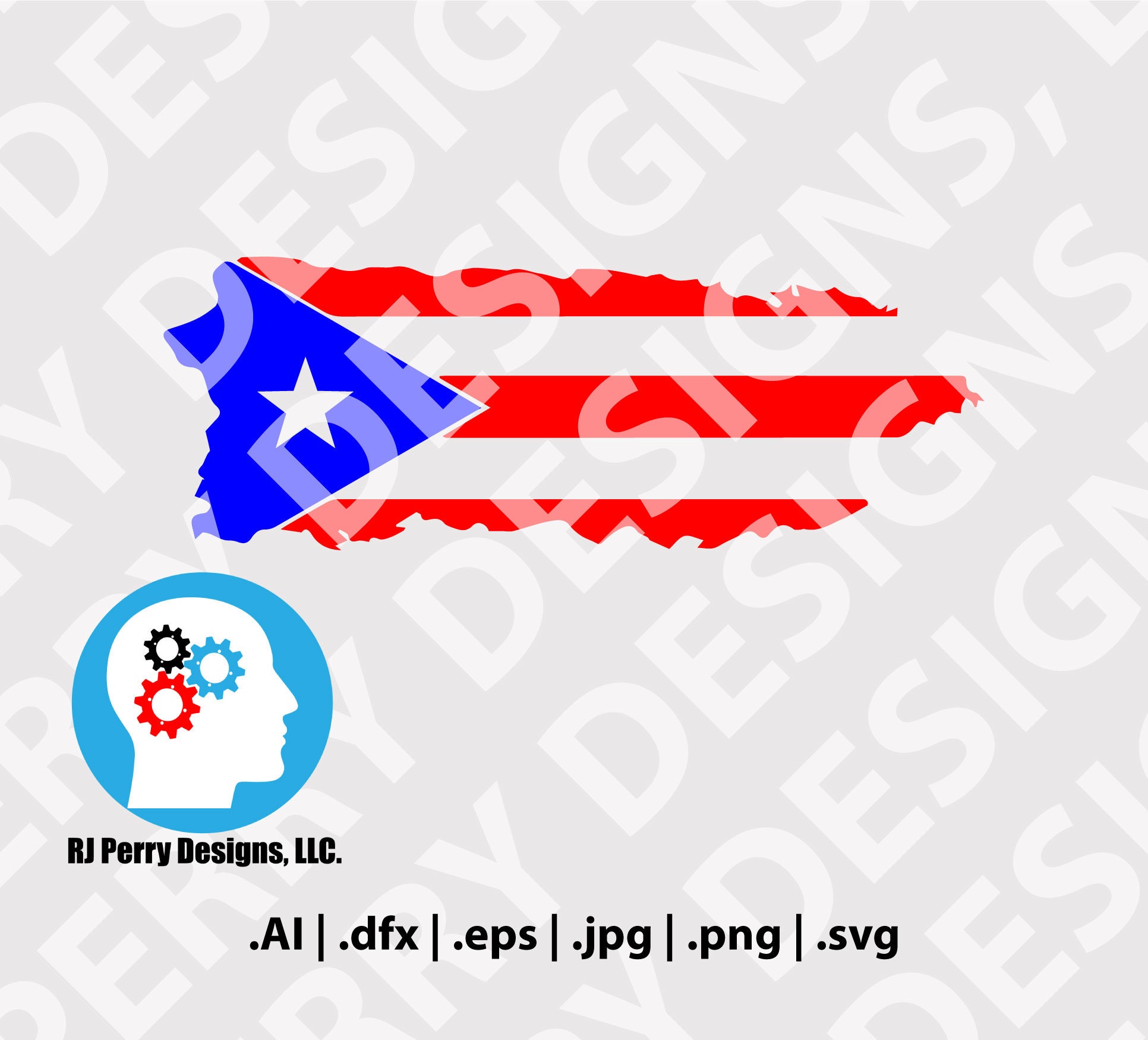 Puerto Rico Flag Map Boricua Svg Eps Png Ai - Etsy Israel