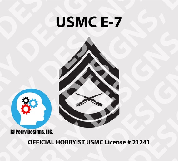 USMC E-7 Gunnery Sergeant Enlisted Marine Corp Rank | Etsy Australia