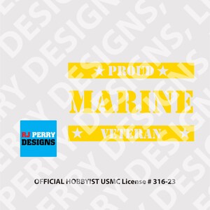 US Marine Corps Bar Logo Veteran Vinyl Decal Full Color Multiple Sizes ...