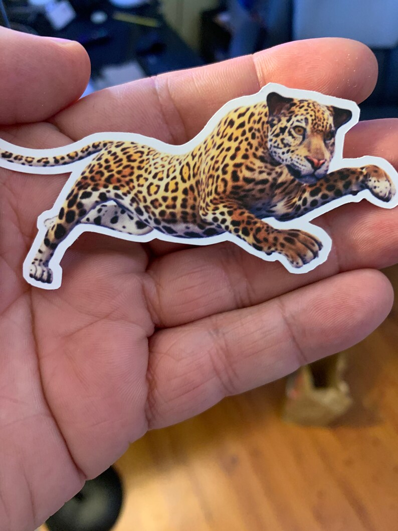 Leaping Jaguar Vinyl Sticker Full Color Multiple Sizes - Etsy