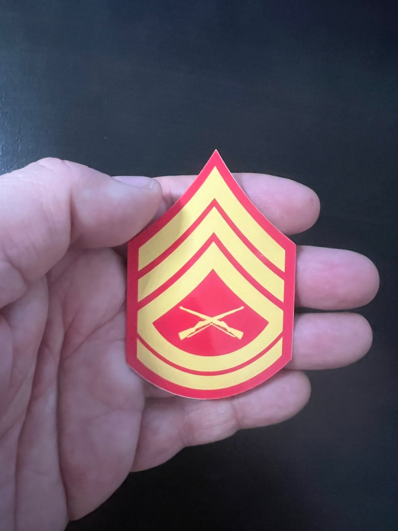 US Marine Corps E-7 Rank Vinyl Sticker Official Hobbyist - Etsy