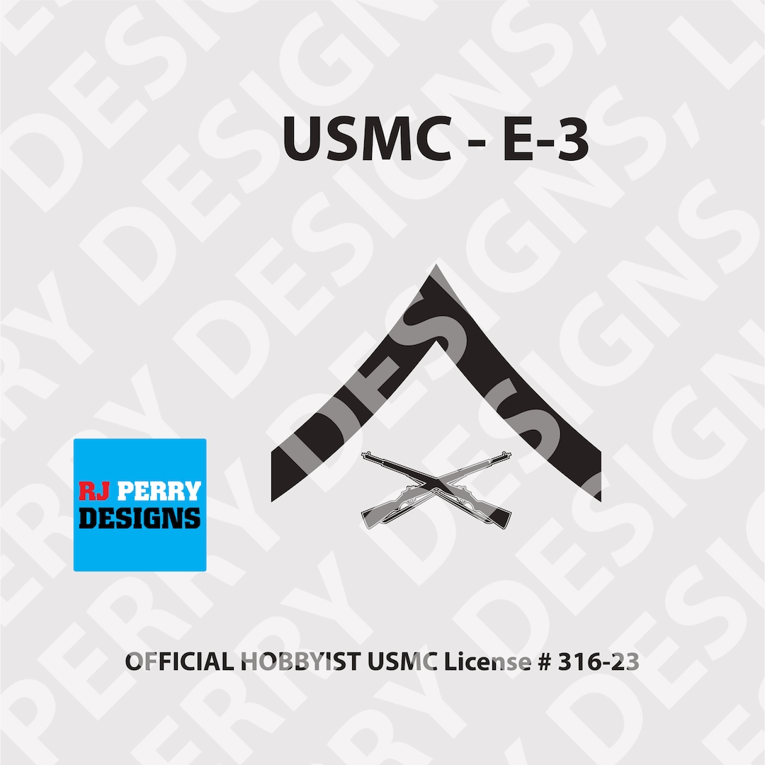 USMC E-3 | Enlisted | Marine Corp Lance Corporal | Rank Insignia ...