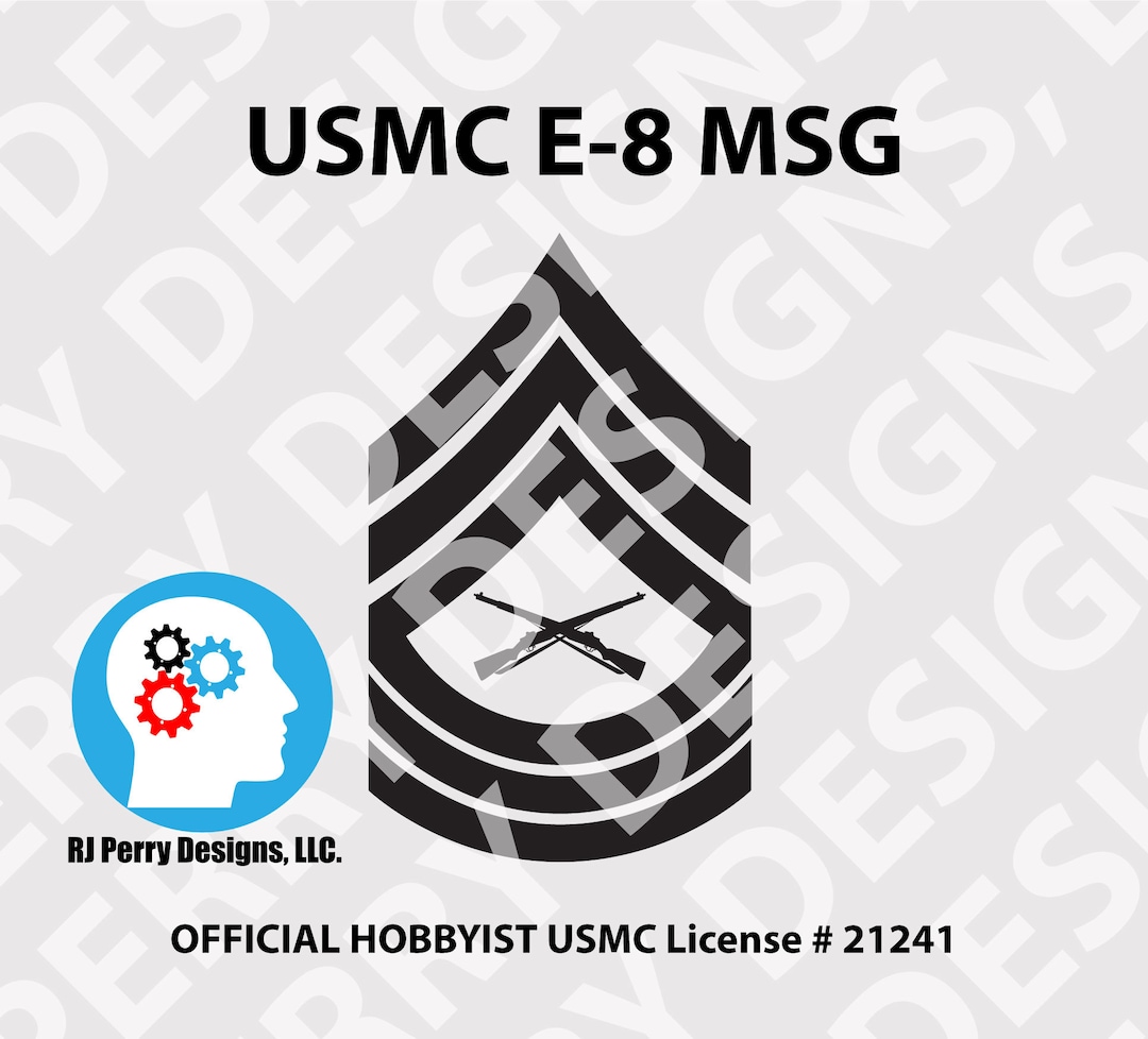 USMC E-8 Master Sergeant Enlisted Marine Corp MSG Rank - Etsy