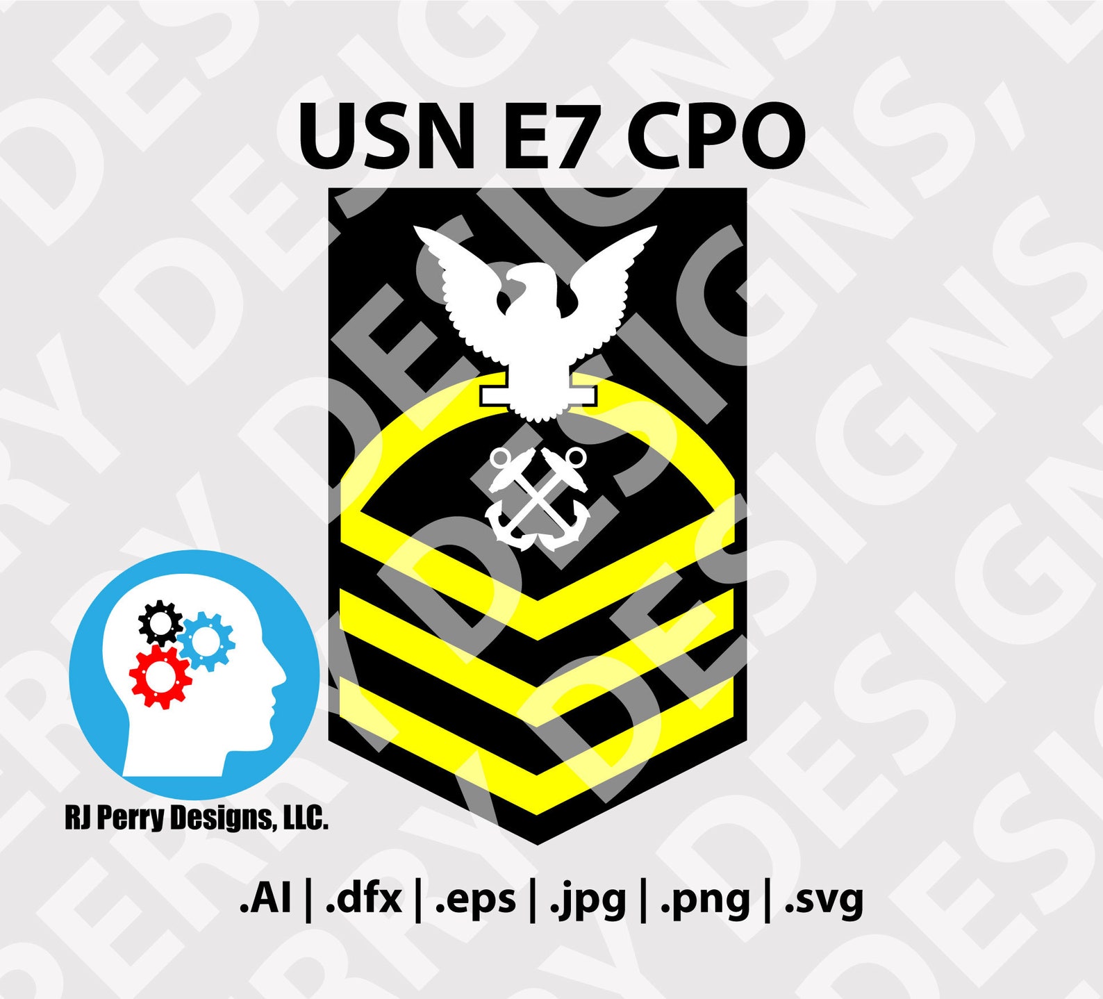 US Navy E-7 Rank Chief Petty Officer svg eps png | Etsy