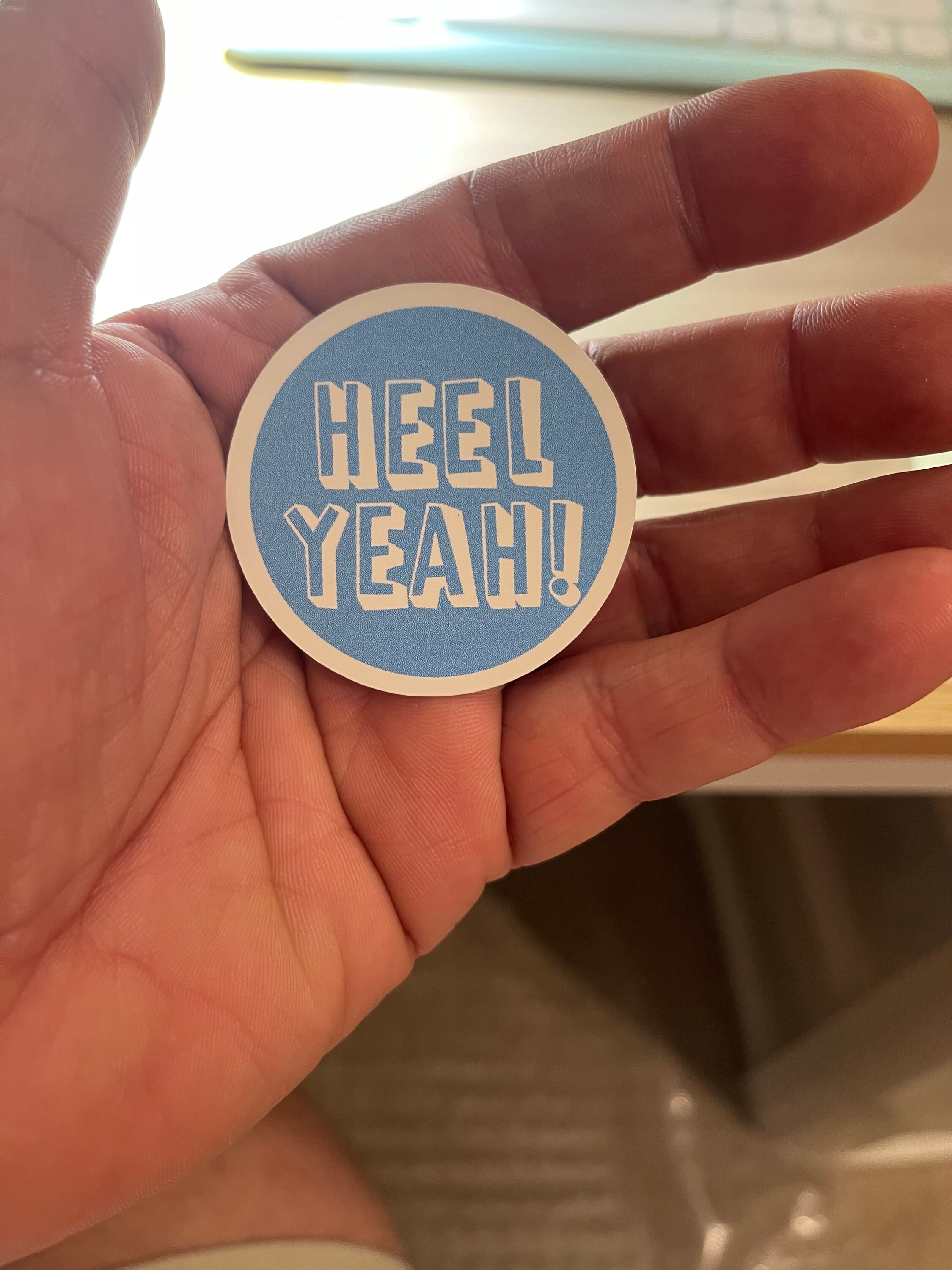 Heel Yeah Carolina Fan Sticker Vinyl Sticker Full Color - Etsy