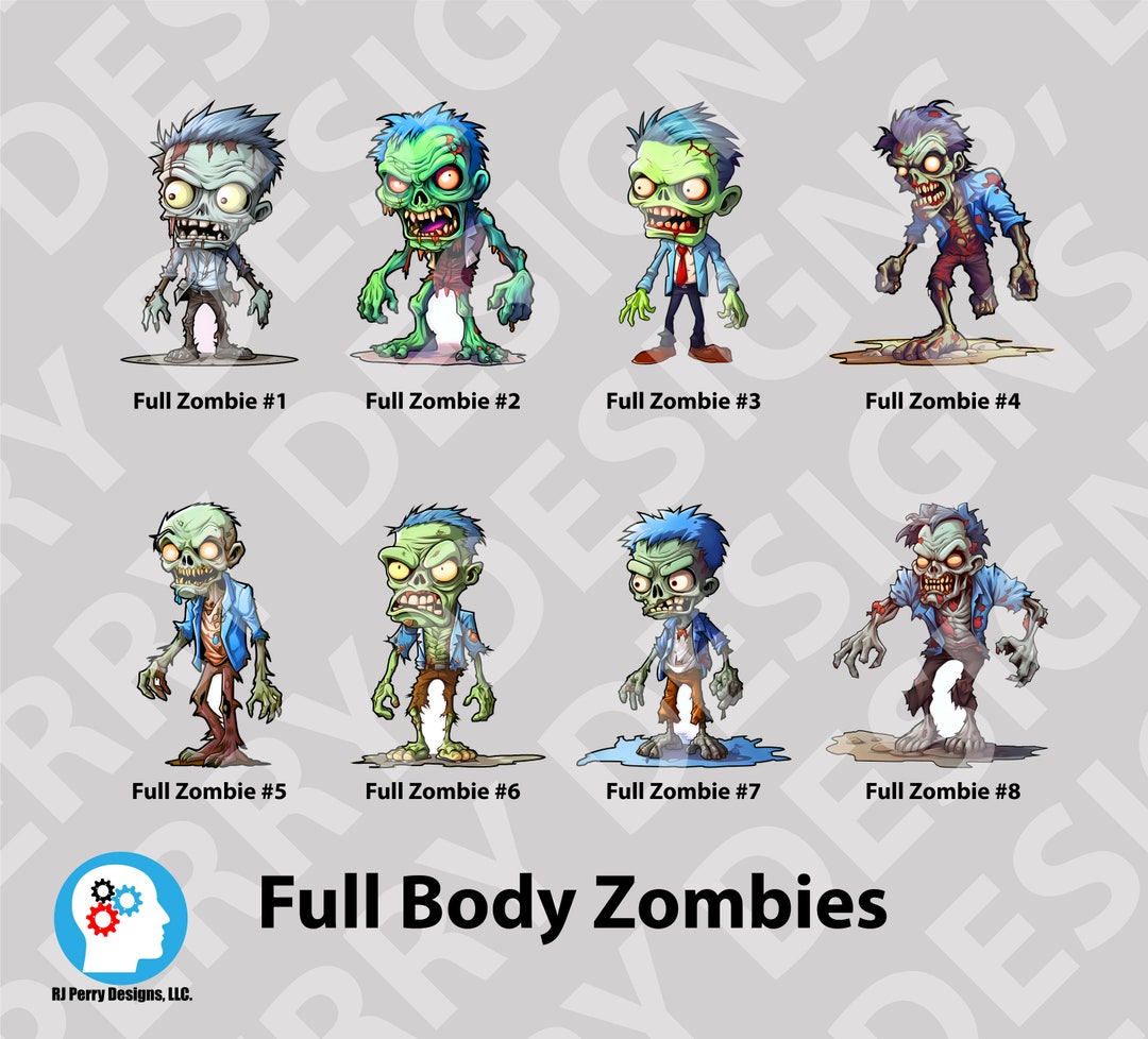 Full Zombie Stickers Zombies Vinyl Sticker Full Color Multiple Choices ...