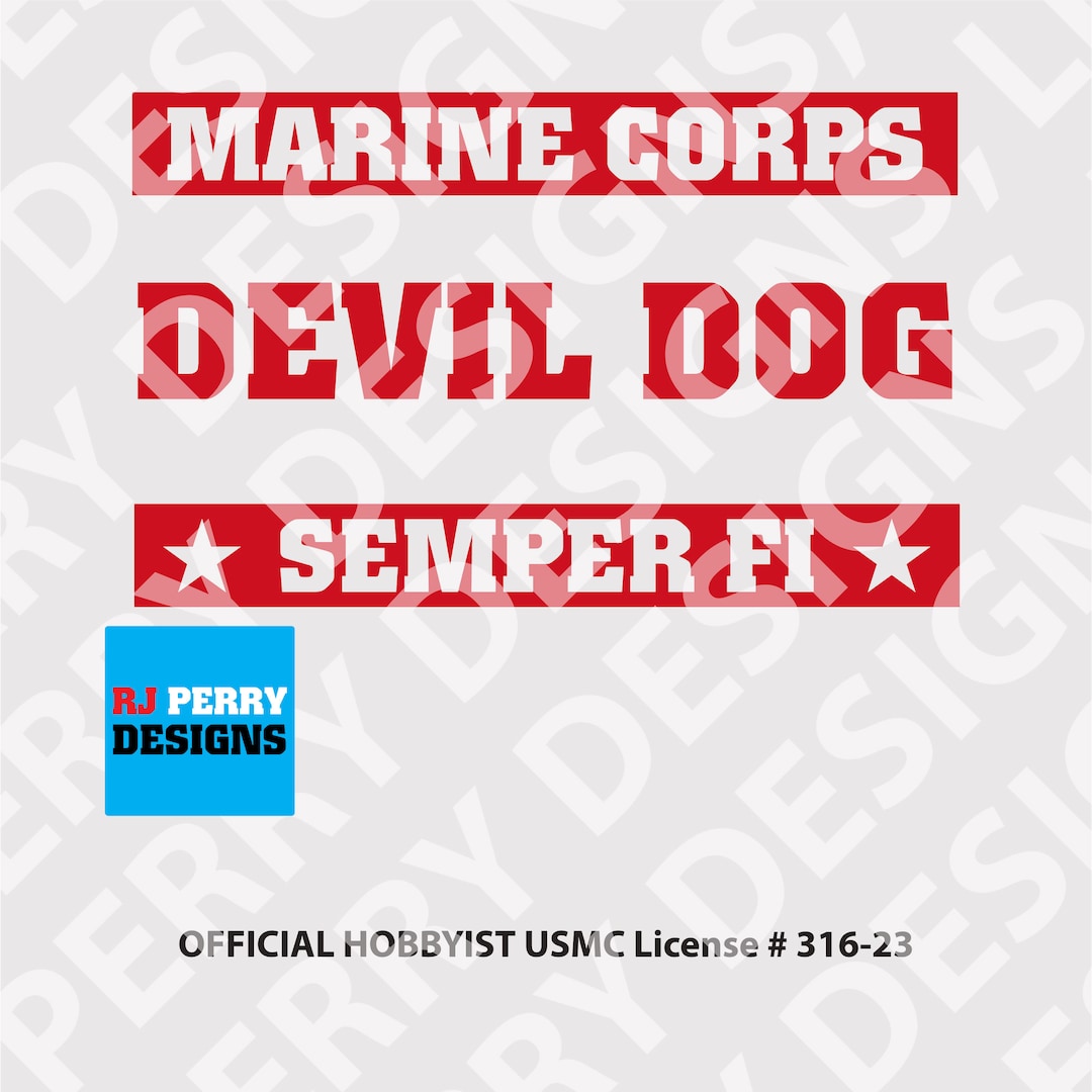 US Marine Corps Devil Dog Vinyl Decal Multiple Sizes Multiple Colors - Etsy