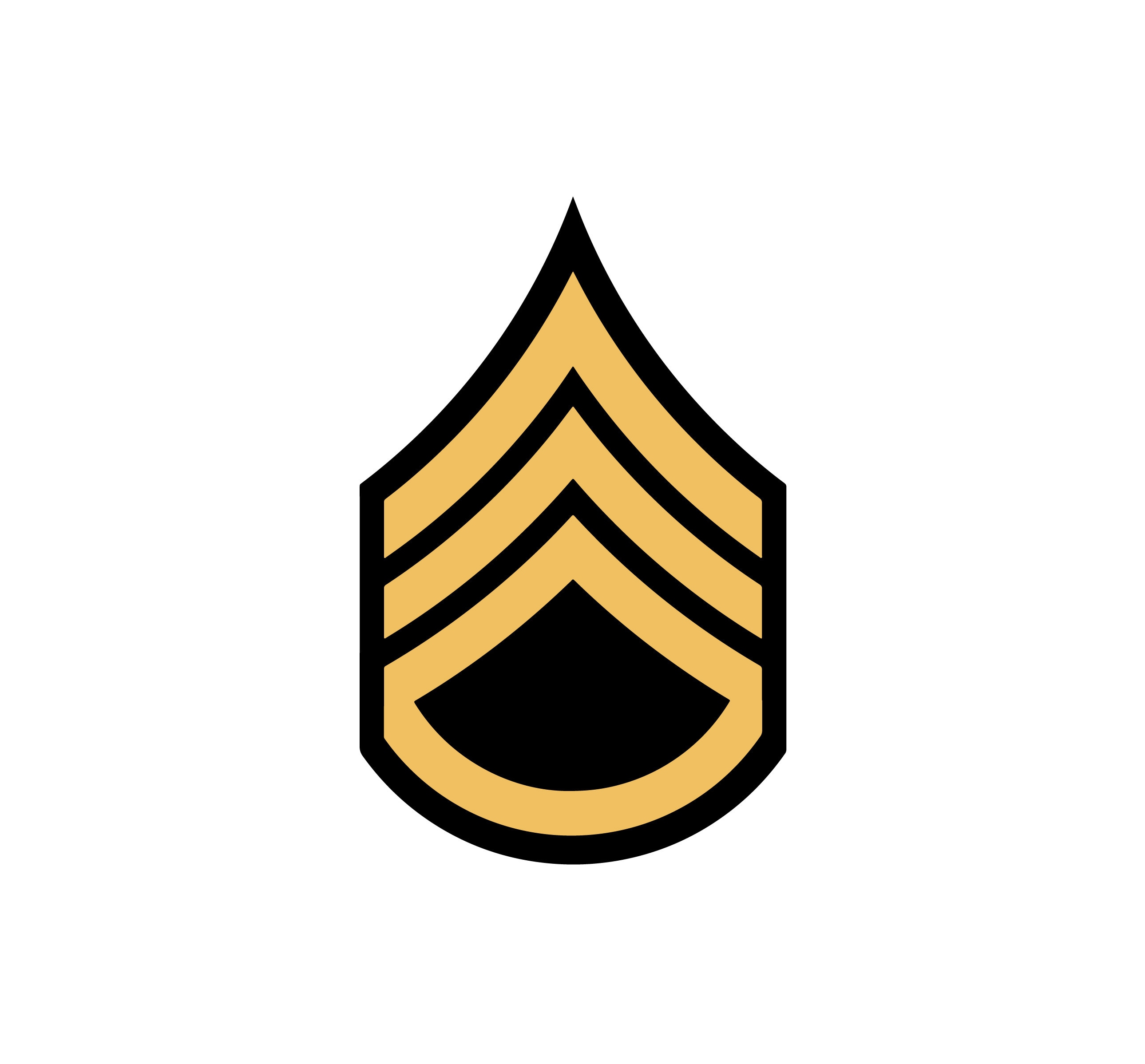 US Army E-6 Rank Staff Sergeant Vinyl Decal Full Color | Etsy