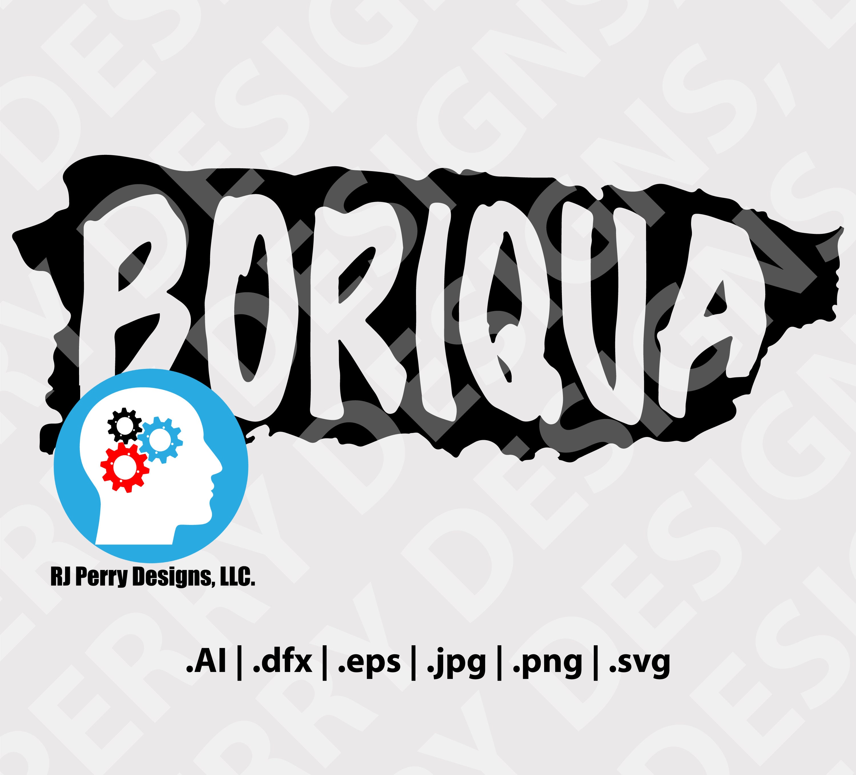 Puerto Rico Map SVG Bundle: BORIQUA Flag Cut Files (digital Download ...