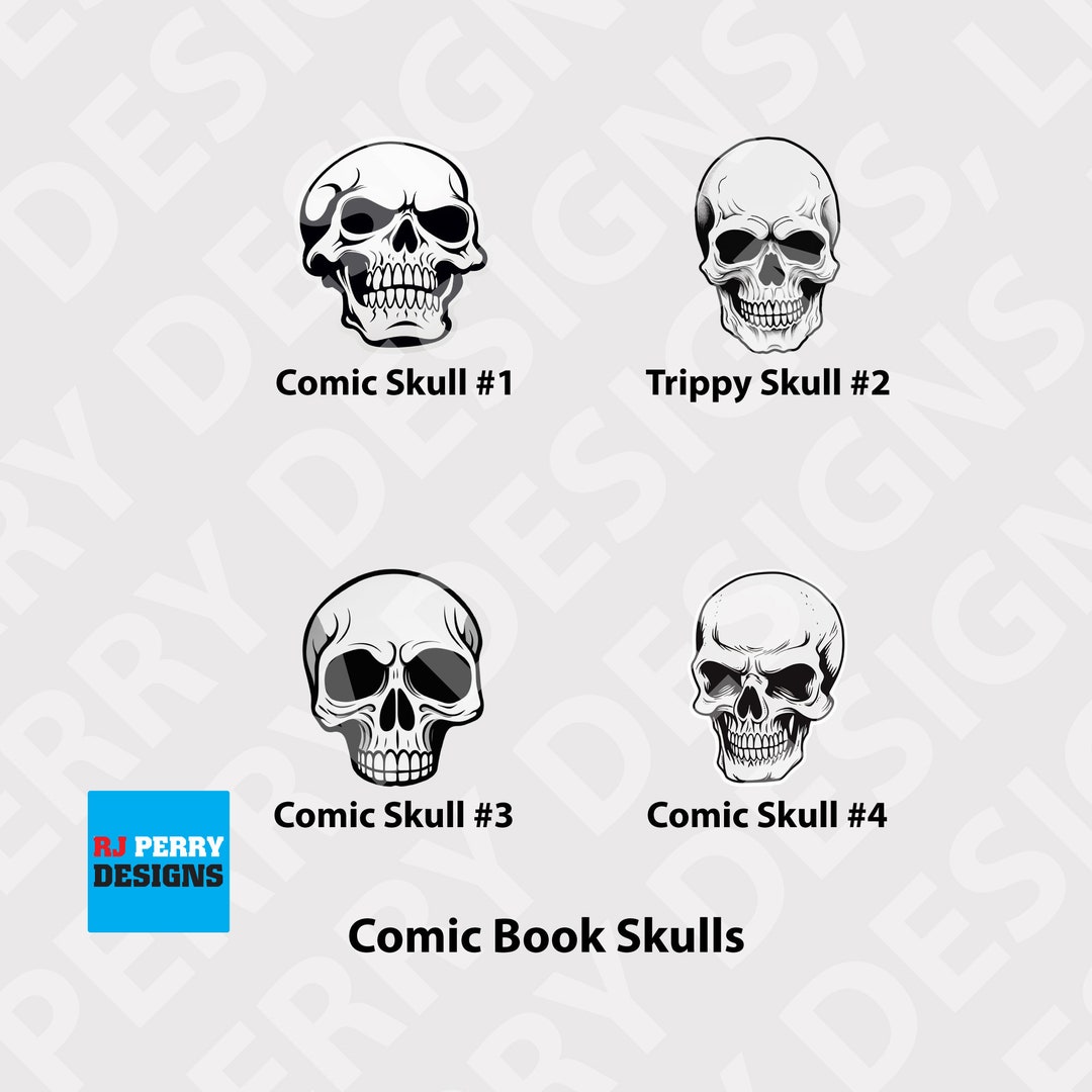 Comic Skulls | Vinyl Stickers - High Quality Weather Resistant ...