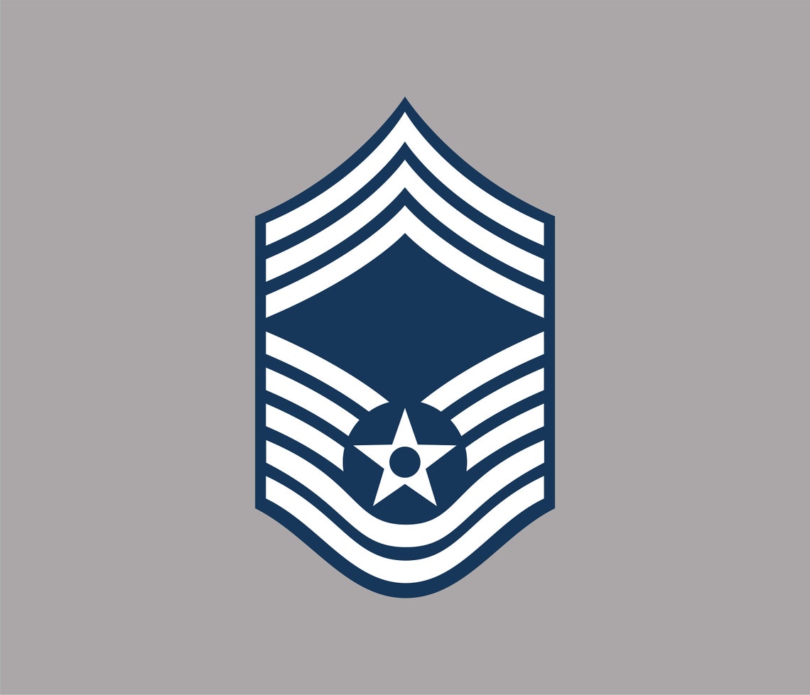 US Air Force / Chief Master Sergeant / E-9 Rank / Vinyl Decal | Etsy