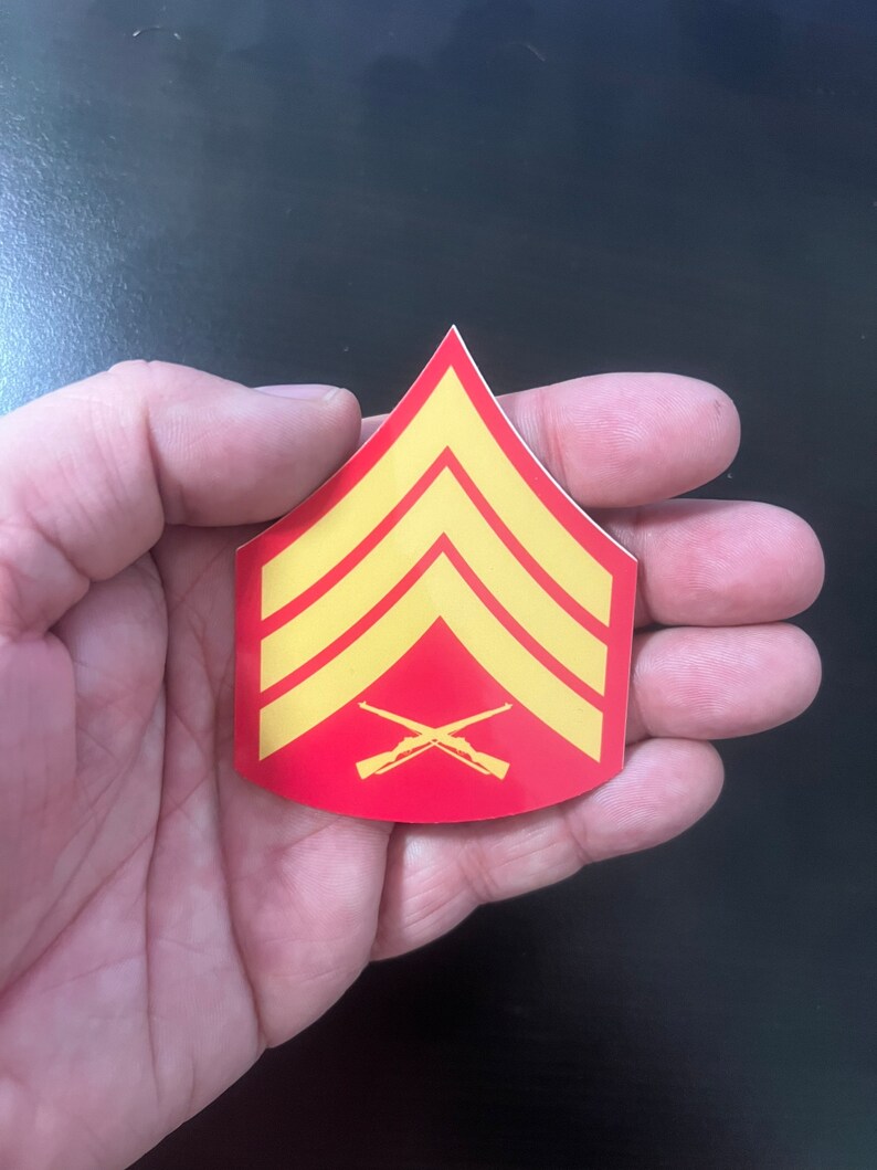 US Marine Corps E-5 Rank Vinyl Sticker Official Hobbyist - Etsy