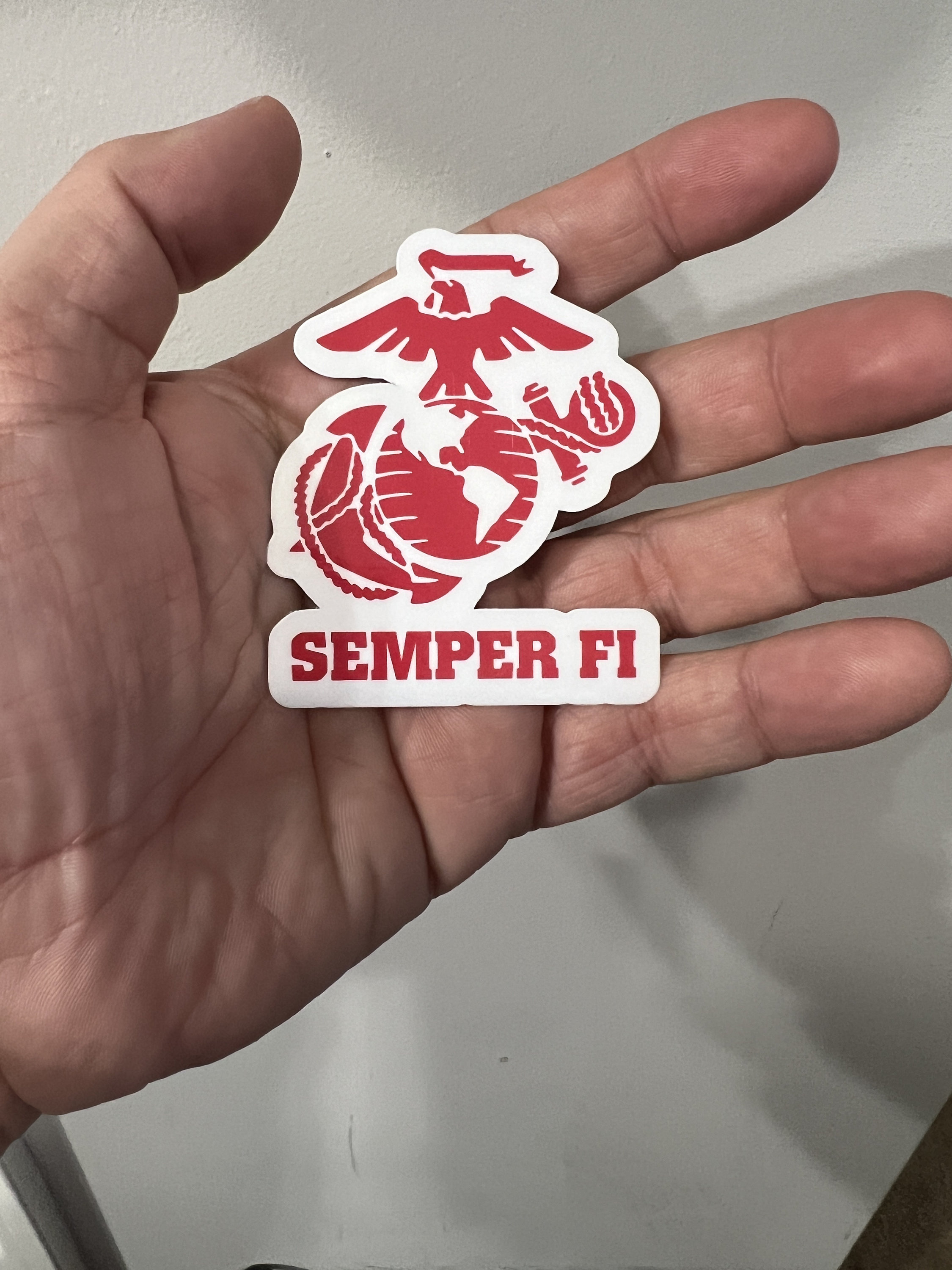 Marines EGA Logo Semper Fi Vinyl Sticker Eagle Globe Anchor US Marine ...