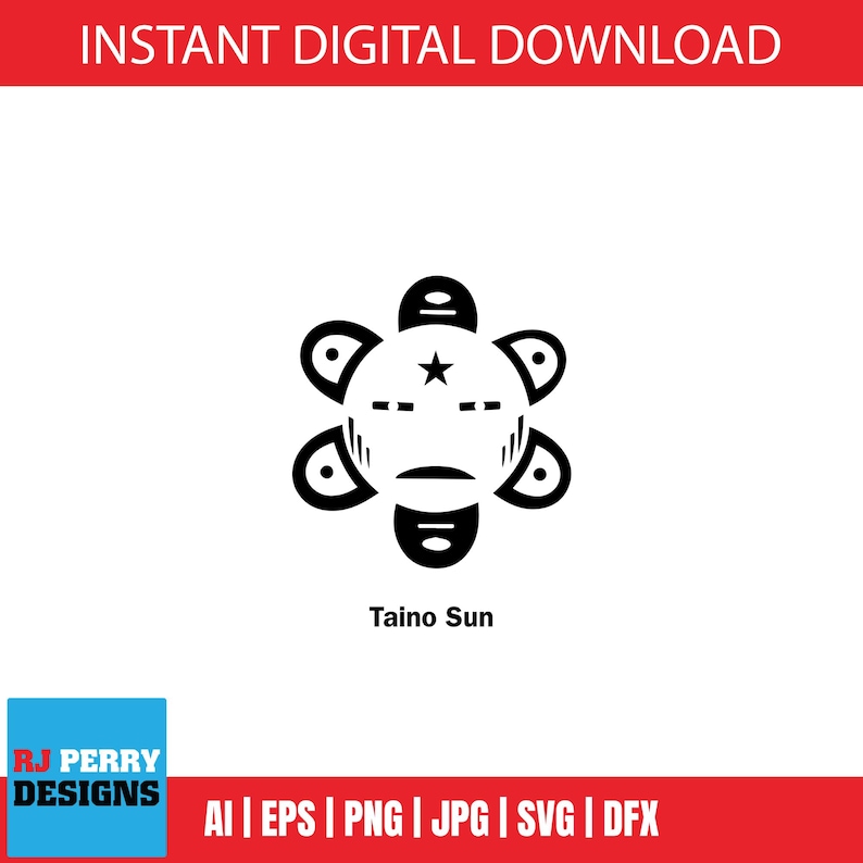 Taino Sun SVG: Puerto Rican Indigenous Symbol (digital Cut Files) - Etsy