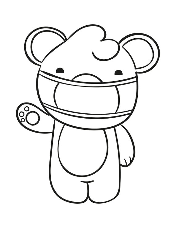 Coloring Book for Kids Animals in Masks | Etsy