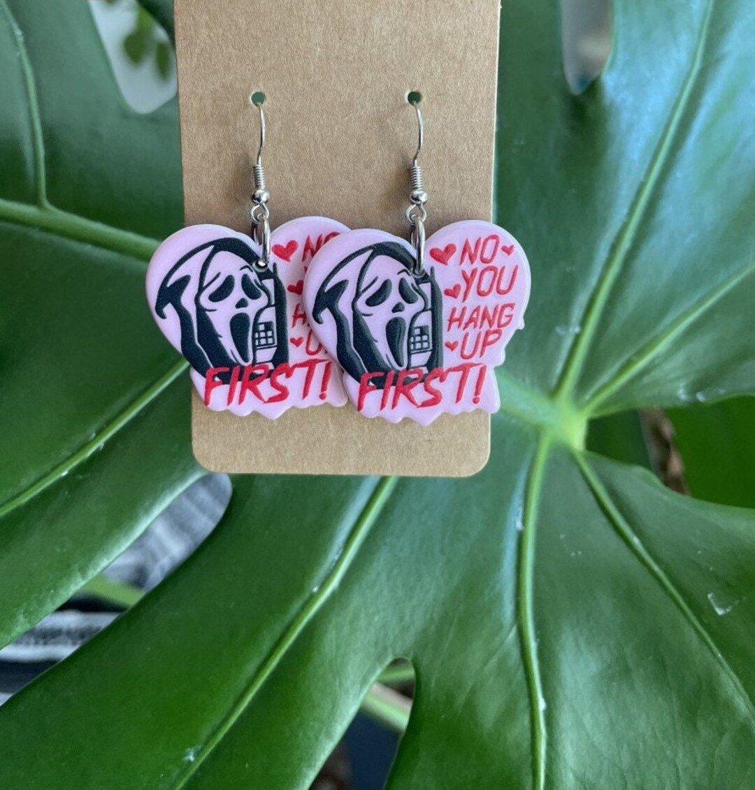 Horror Earrings, Valentines Day Horror Earrings, Scream Earrings ...