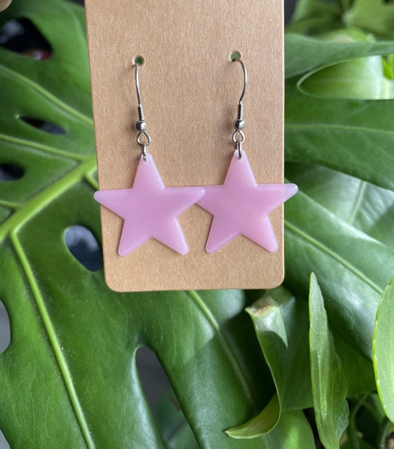 Glow in the Dark Star Earrings Star Earrings Glow in the Dark Earrings Unique Earrings Fun Earrings Silly Earrings Etsy