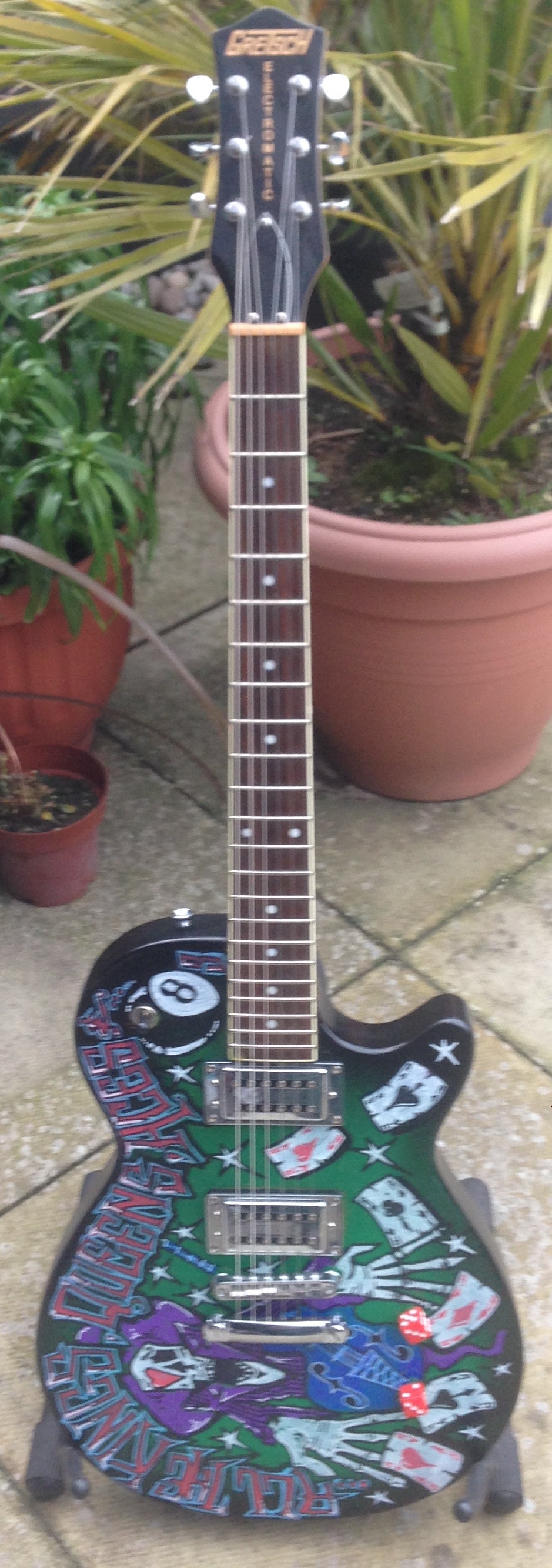 Tyla Dogs D'amour Art Tavern Original Art on Gretsch Electric Guitar ...