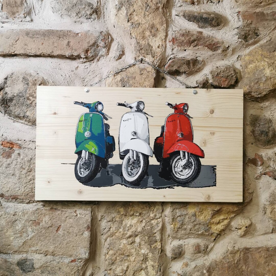 ITALIAN STYLE Vespa Tricolore Spray Paint Spray Art Stencil Graffiti ...