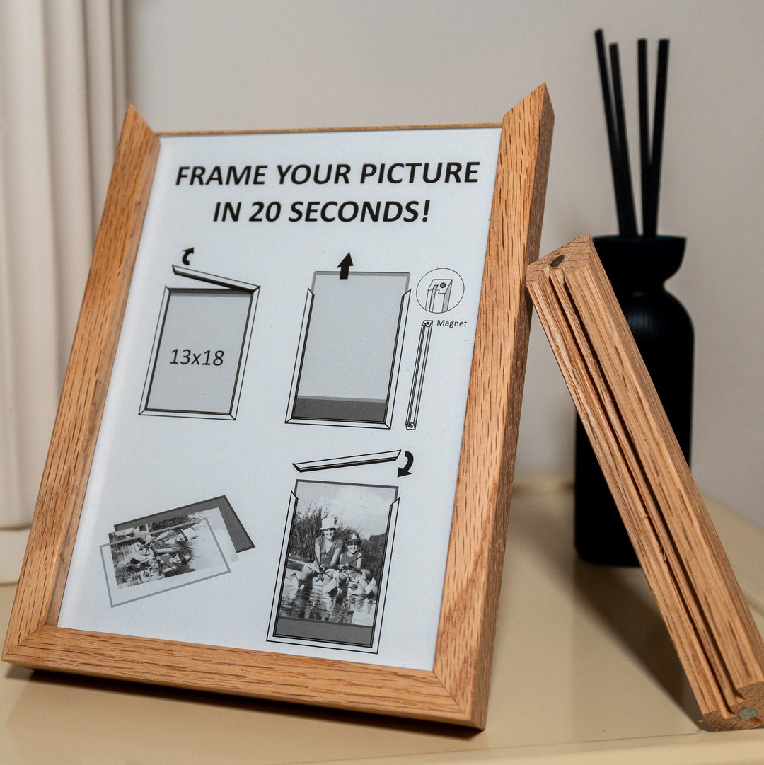 Magnetic Picture Frame With Glass for DIN A4, A5, A6 for Standing or ...