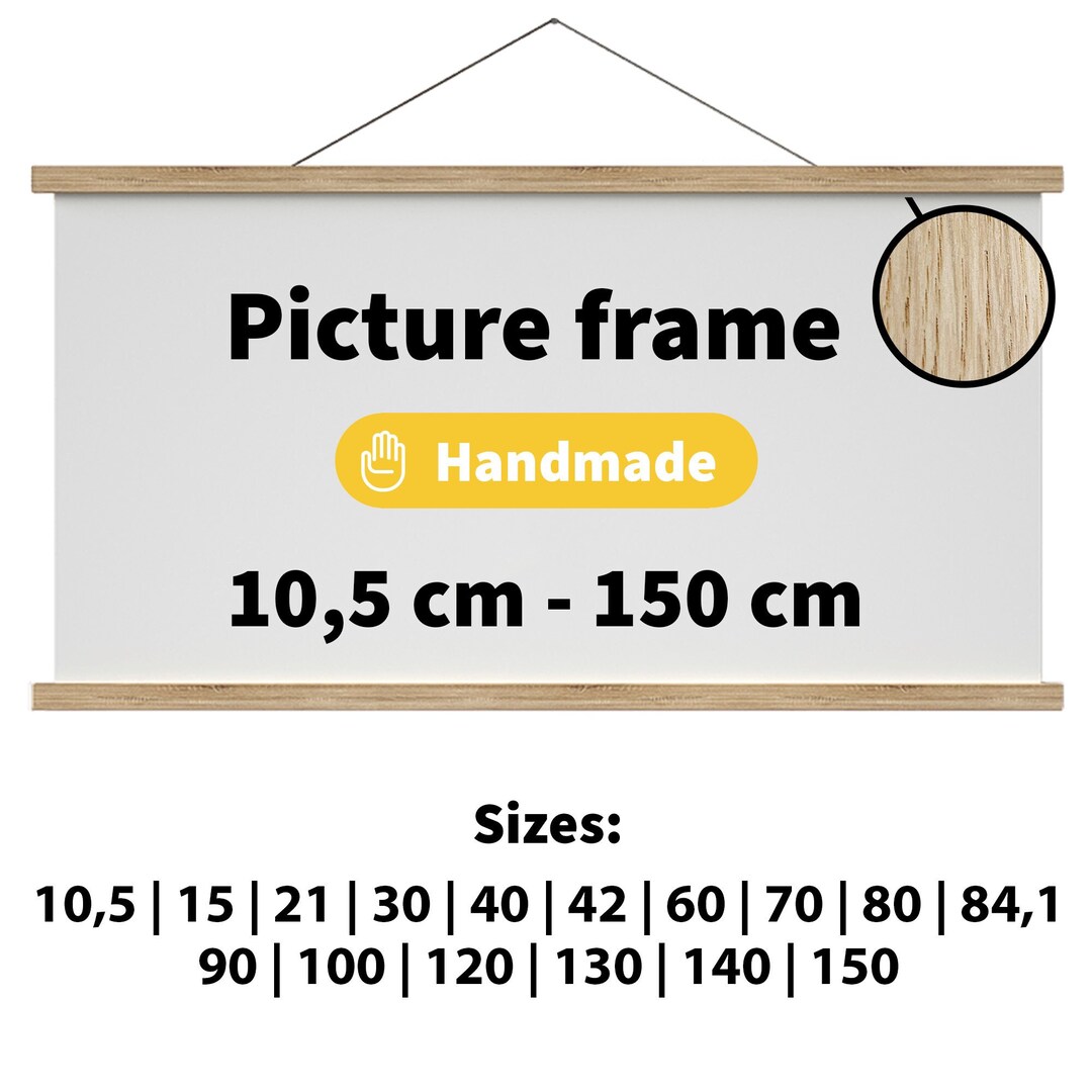Picture Frames in Cm: 10.5, 15, 21, 30, 40, 42, 60, 70, 80, 90, 100 ...