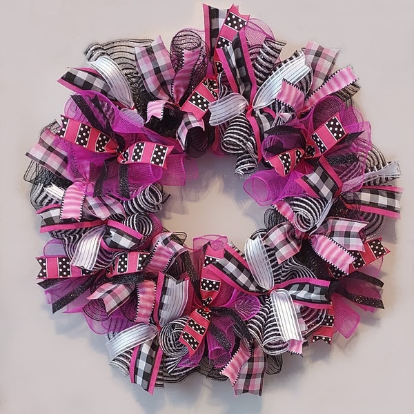 Pink Wreath - Etsy