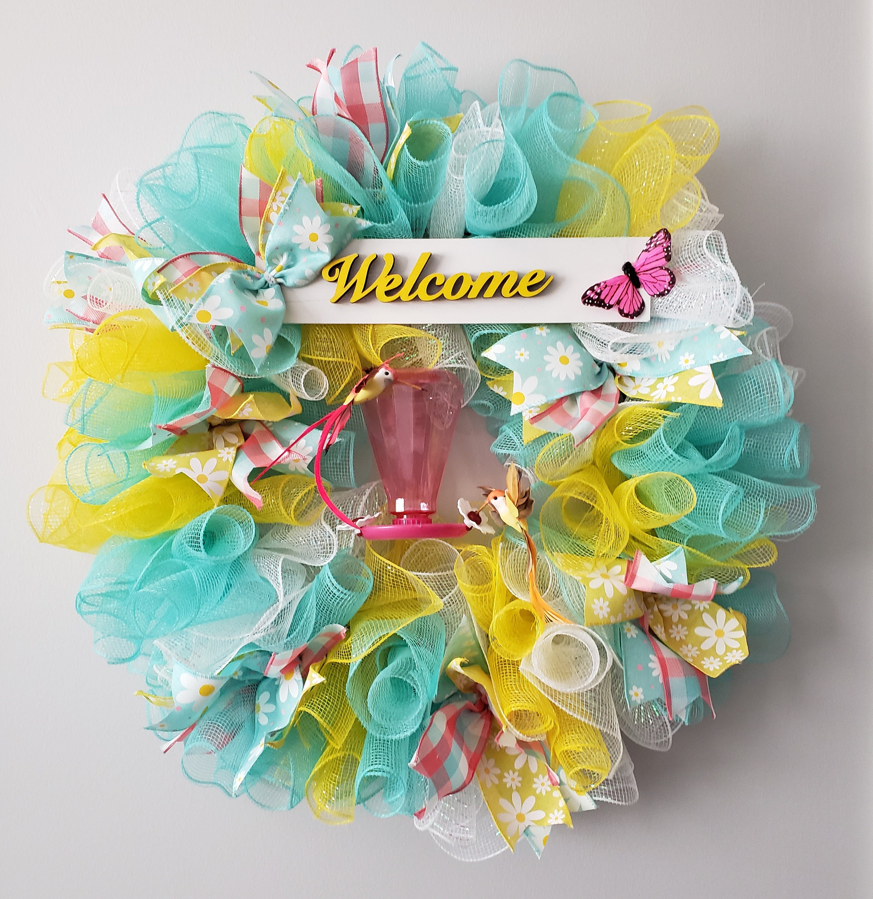Hummingbird Wreath, Spring Wreath, Summer Wreath, Everyday Wreath - Etsy