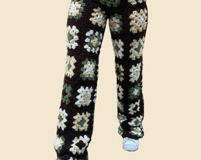 Granny Square Pants Pattern, Crochet Pants Pattern, Unisex Crochet ...