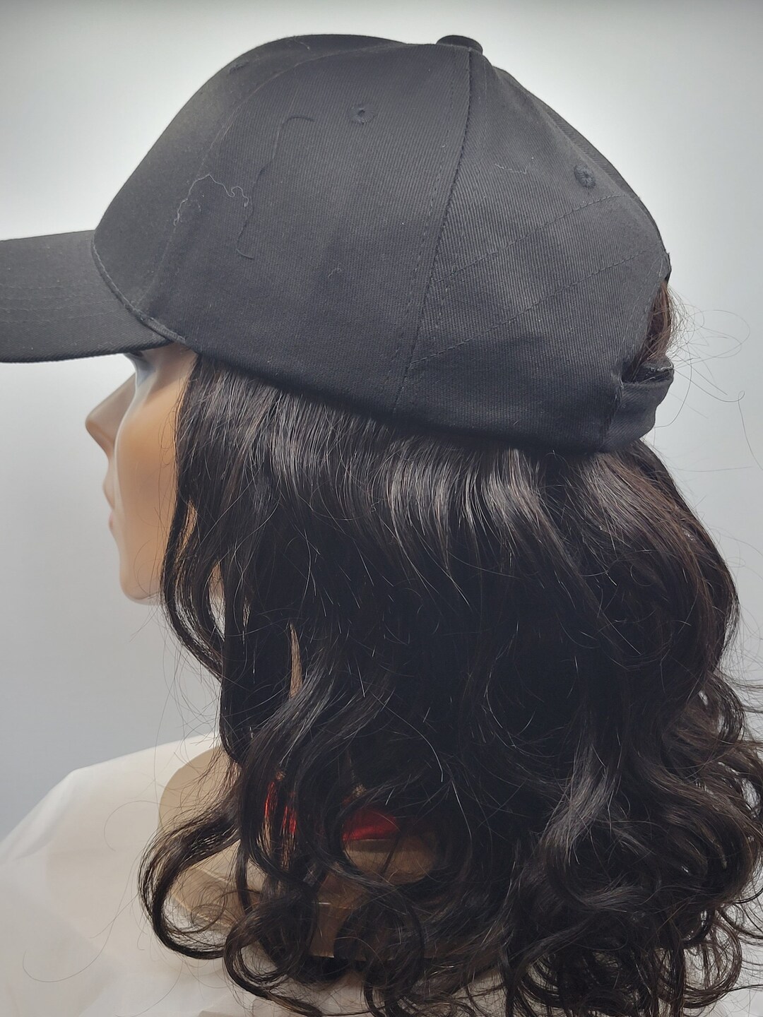 Black Baseball Cap Wigs- Body Wave - Etsy