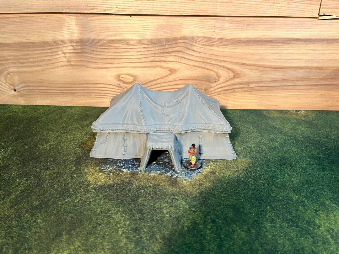 Grand Tent 28mm for D&D Camp Terrain, Dnd Pathfinder Miniature Merchant ...