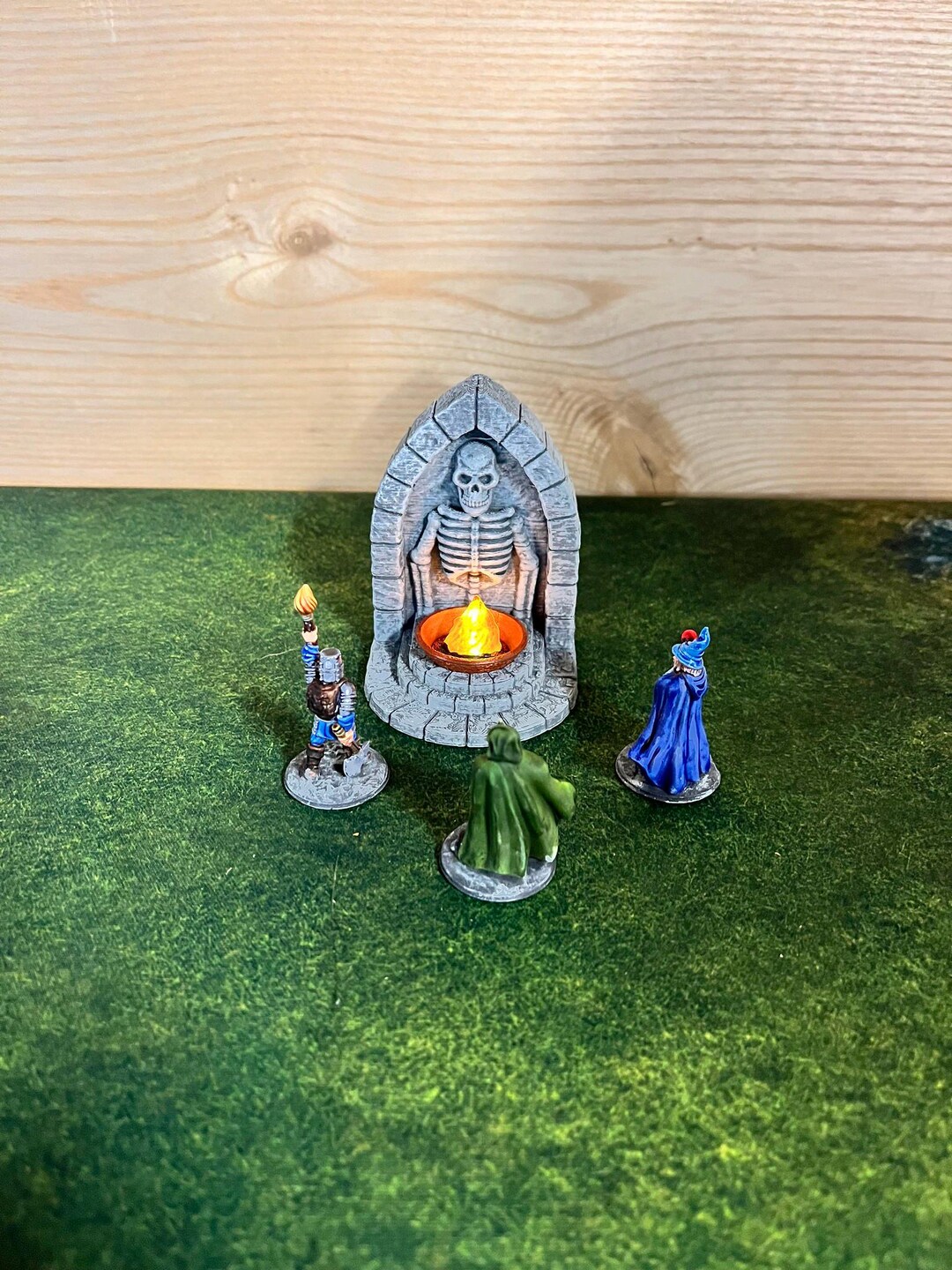 Skeleton Statue With LED Brazier - Fat Dragon Games - Crypt Classics - Etsy