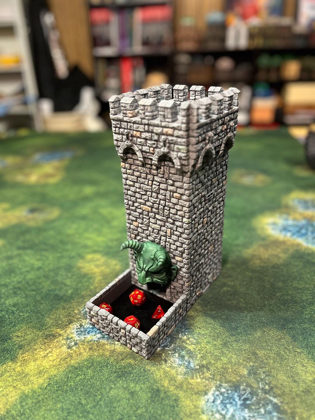 Castle Dice Tower W/ LED Lit Demon Head or Standard Arch - Etsy